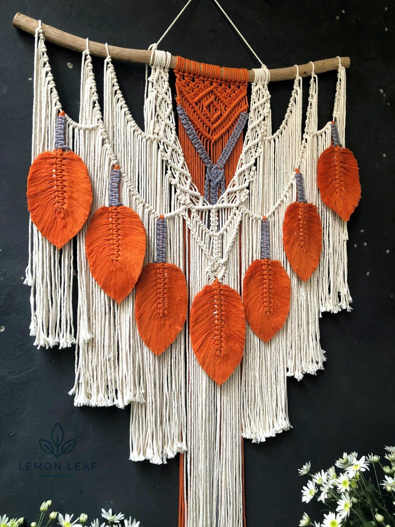 Gran colgante de pared de macramé: decoración bohemia para sala de ...