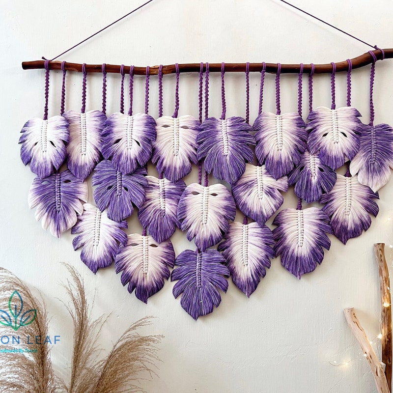 Purple Macrame Wall Hanging - Etsy