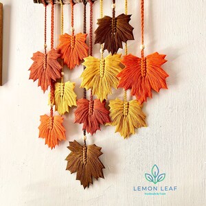 Maple Leaf Macrame Wall Hanging: Boho Home Decor - Etsy