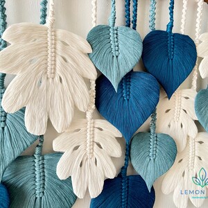 Large Boho Macrame Leaf Wall Hanging: Colorful Home Decor - Etsy
