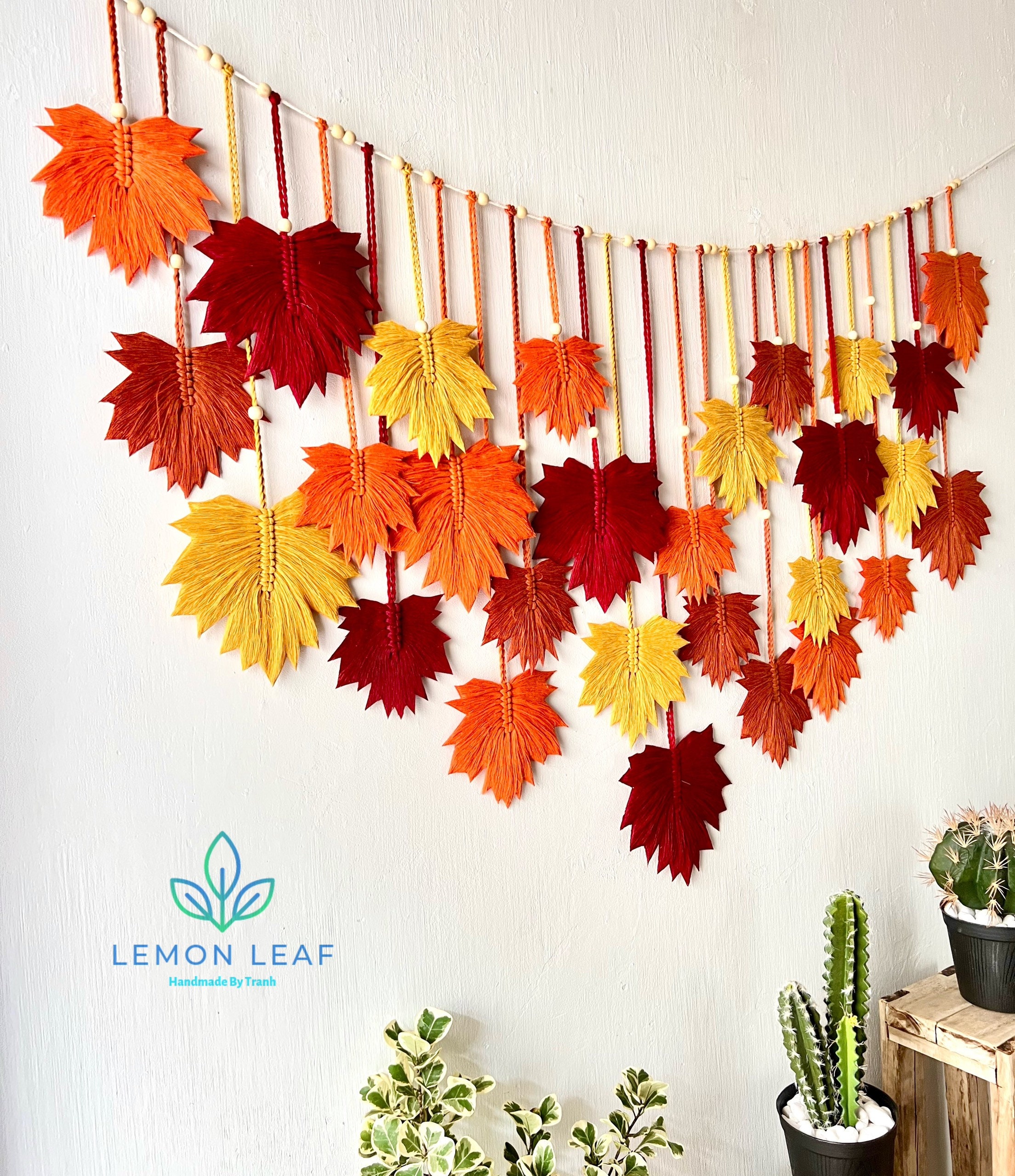 Macrame Maple Leaf Wall Hanging: Autumn Boho Decor - Etsy