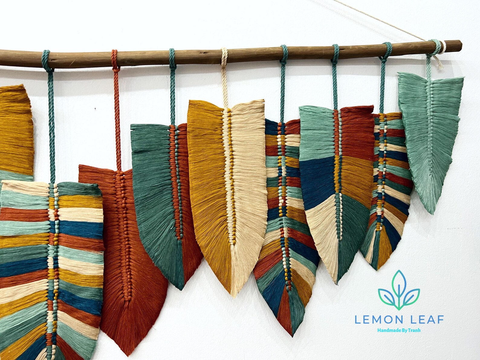 Custom Wall Mounted Macrame Large Feathers Macrame Feather | Etsy