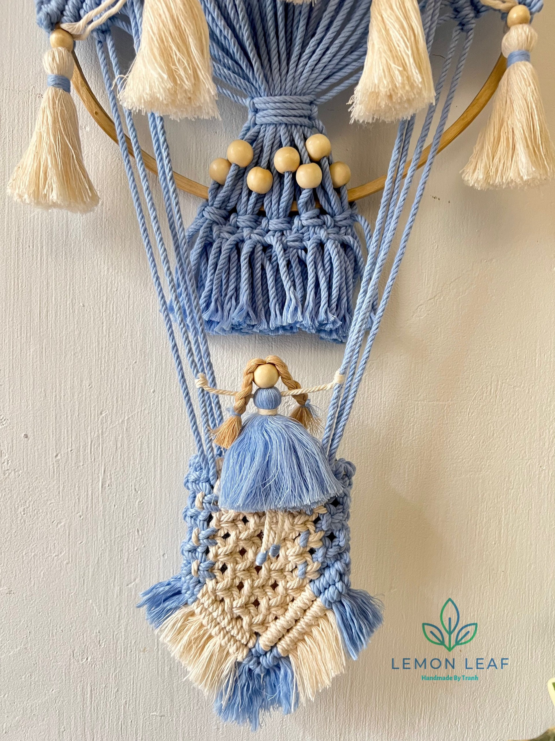 Macrame Hot Air Balloon for Bedroom Decoration, Custom Macrame Hot Air ...
