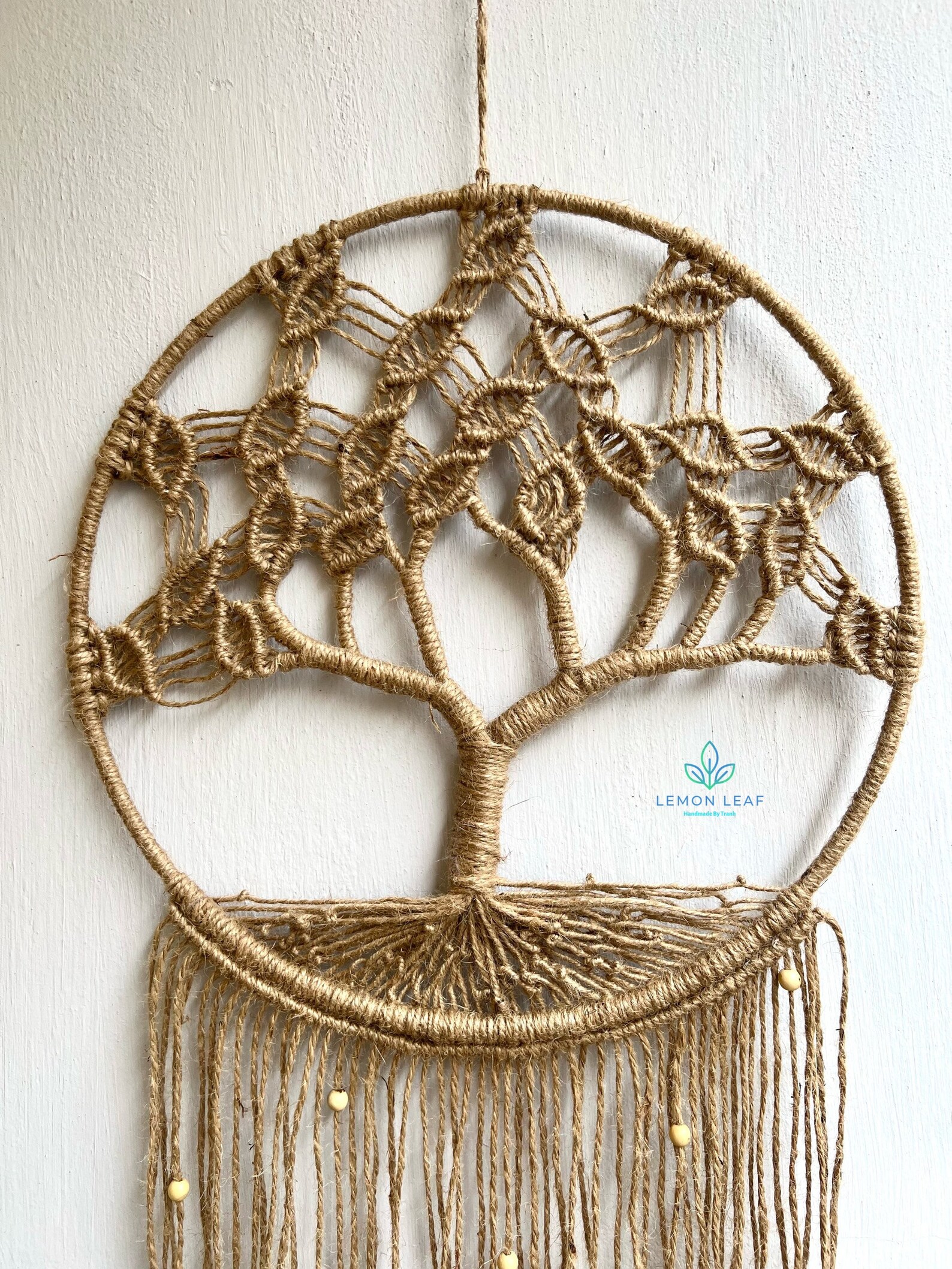 Jute Tree of Life Macrame Wall Hanging: Handmade Home Decor - Etsy