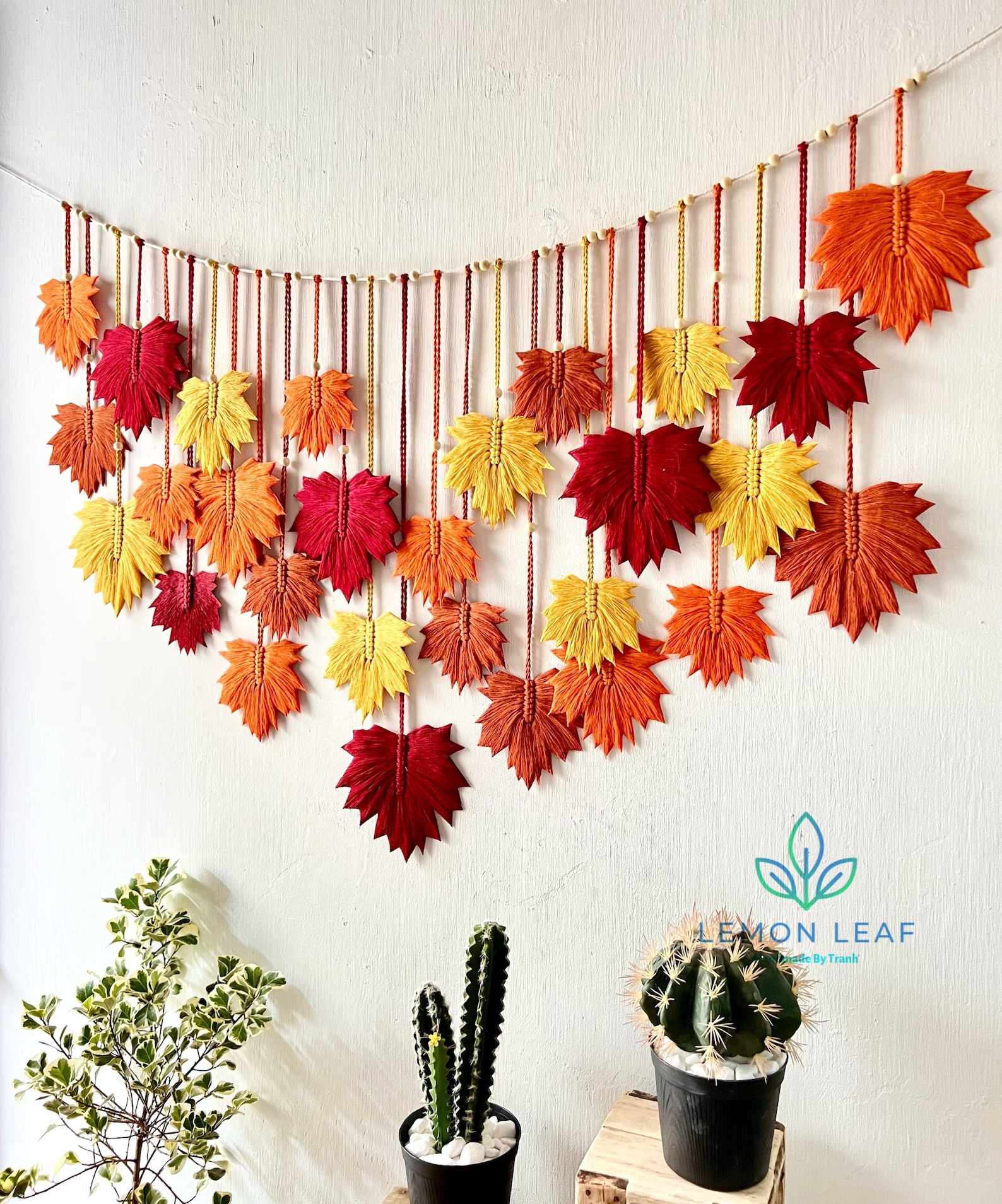 Macrame Maple Leaf Wall Hanging: Autumn Boho Decor - Etsy