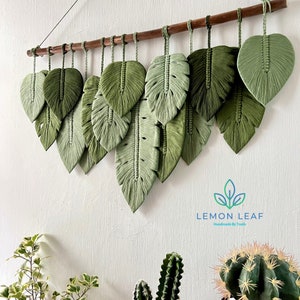 Art Home Decoration Macrame Leaves , Large Leaf Macrame Wall Art ...