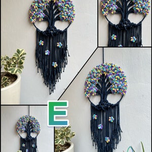 Tree of Life Handmade Macrame Color Wall Hanging, Handmade Macrame Wall ...