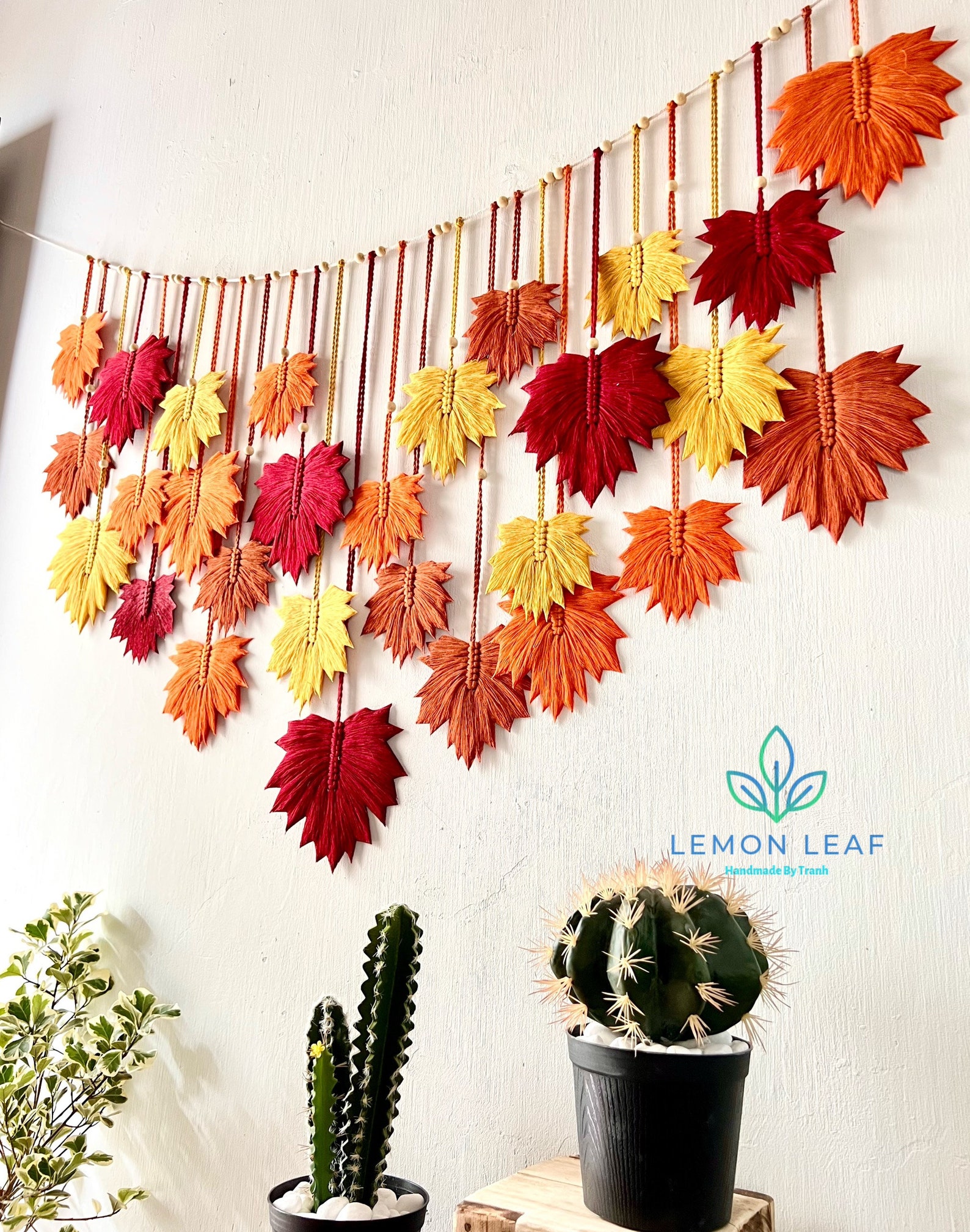 Macrame Maple Leaf Wall Hanging: Autumn Boho Decor - Etsy