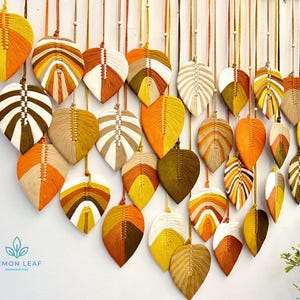 Macrame Leaf Wall Hanging, Macrame Wall Hanging, Green Wall Art, Boho ...