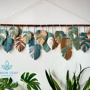 Large Macrame Leaf Wall Hanging: Boho Tapestry Wall Art - Etsy