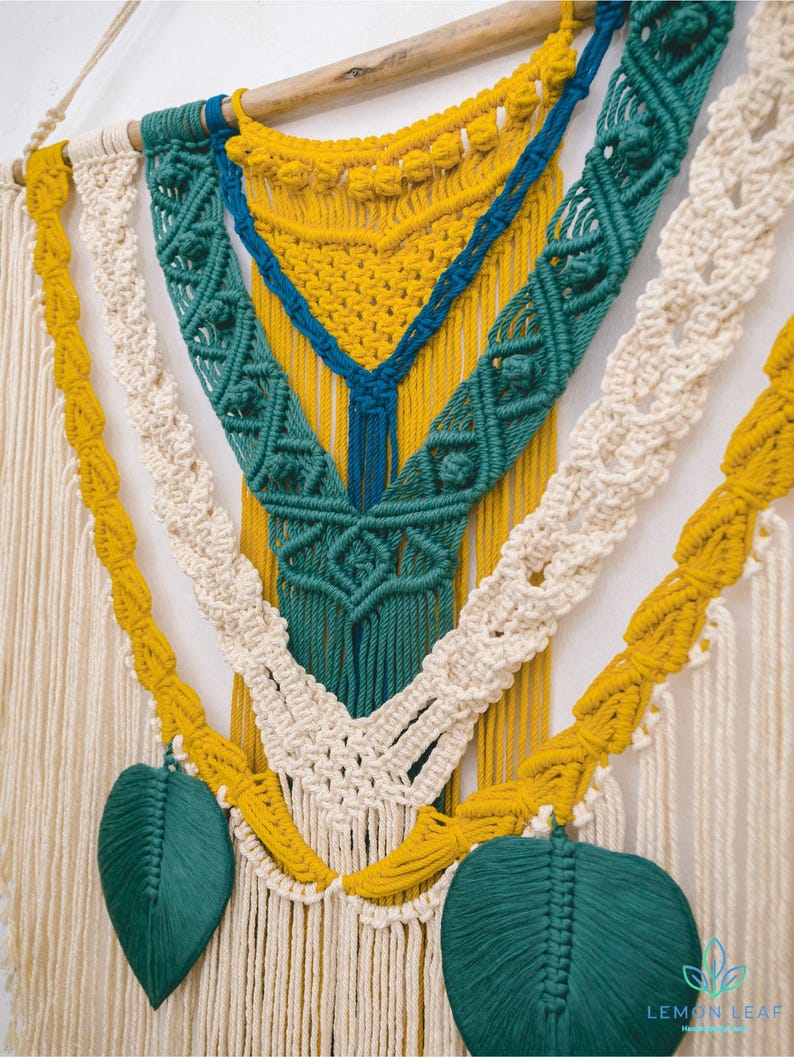 Gran tapiz de macramé para pared: arte bohemio, 59 x 43 pulgadas - Etsy ...