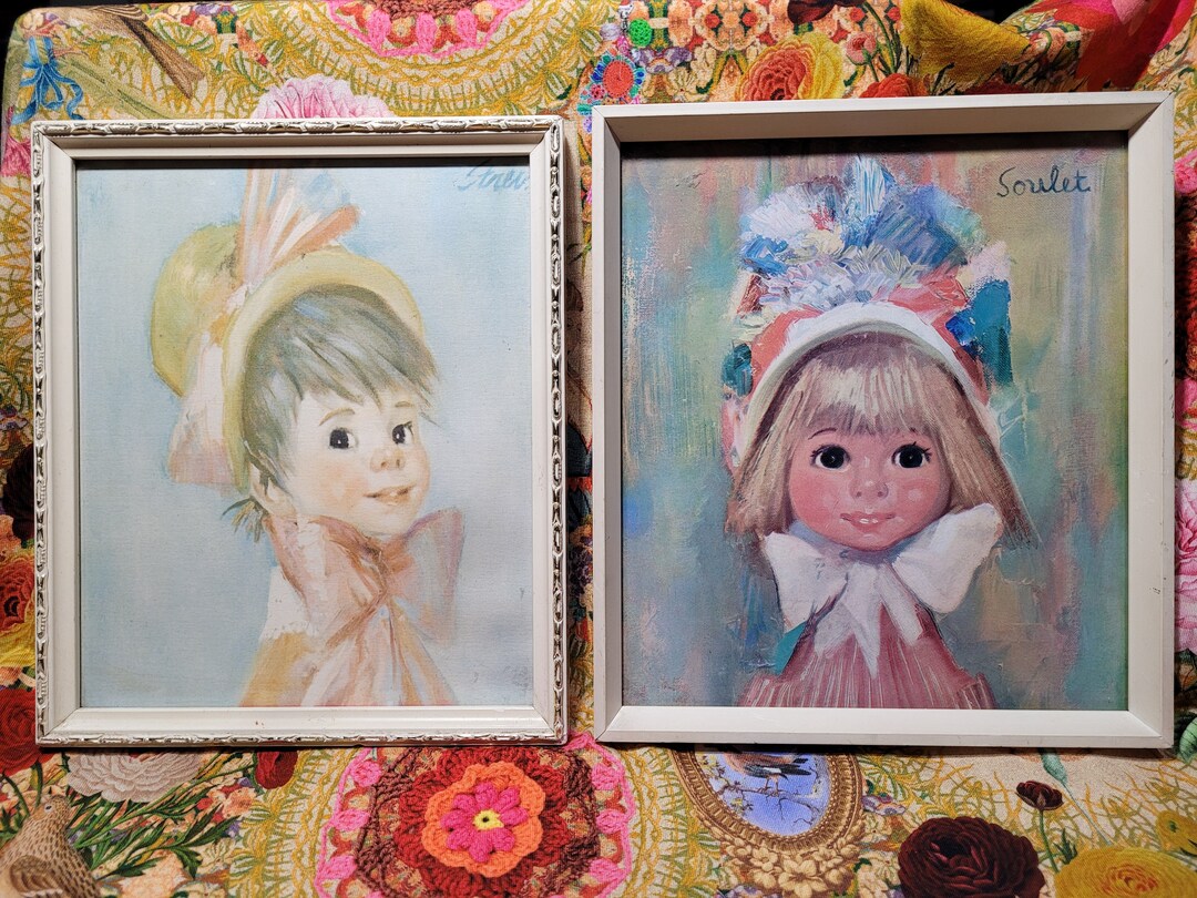 Vintage Retro 1960s Art Prints: Soulet Emelina and Strevens Lucinda - Etsy