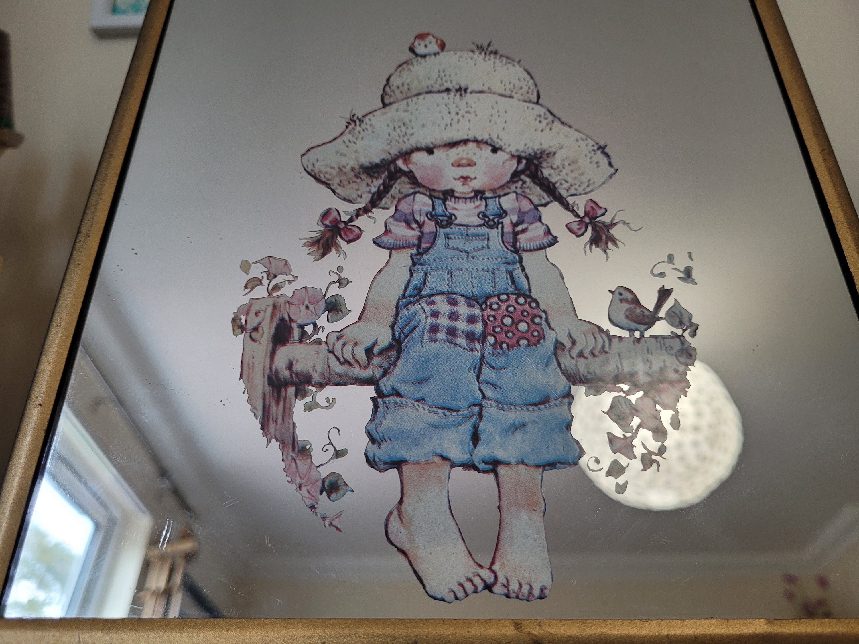 Holly Hobbie Mirror 1970s 1980s Retro Vintage Kitsch Nursary Children ...