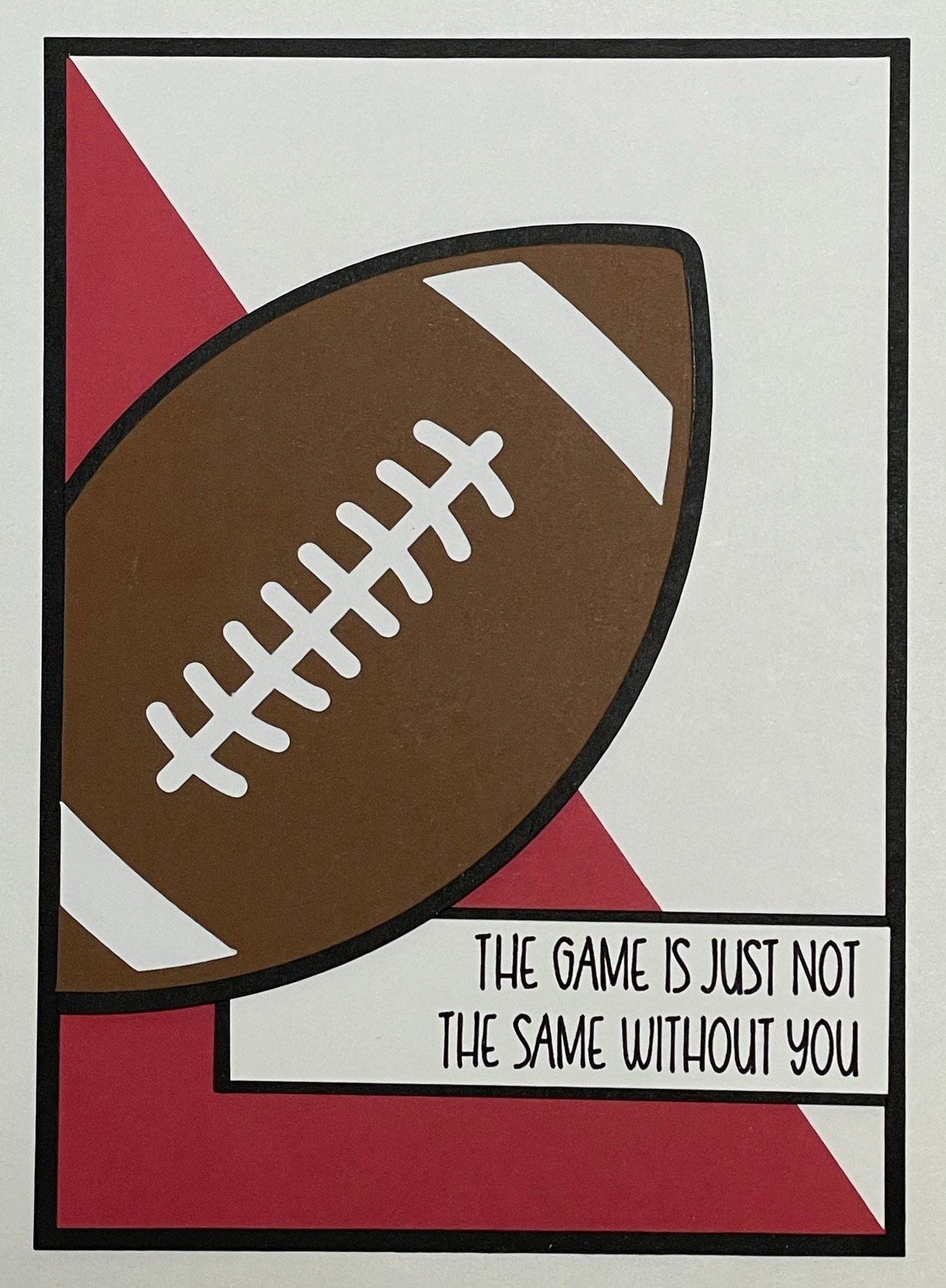 Football Get Well Card, Get Well Soon Card for Men, Sports Injury Card ...