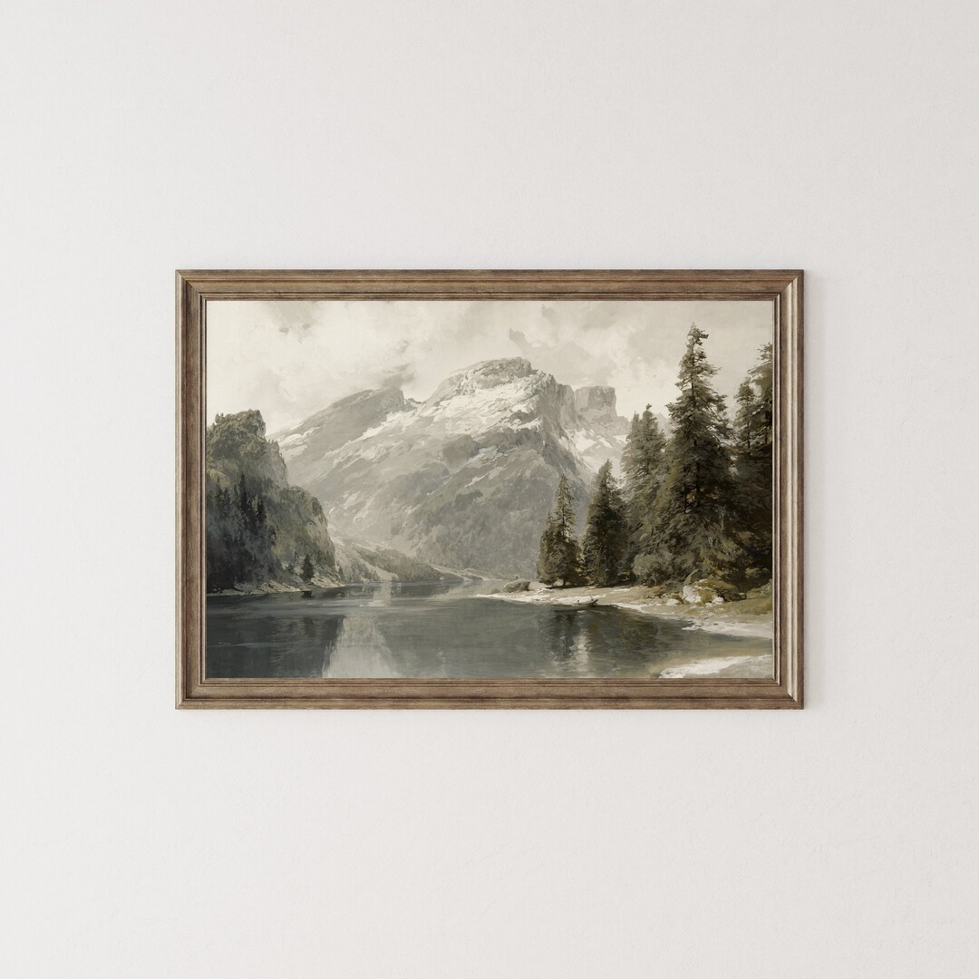 Christmas Winter Pine Tree Gallery Home Decorwinter Landscape Print ...