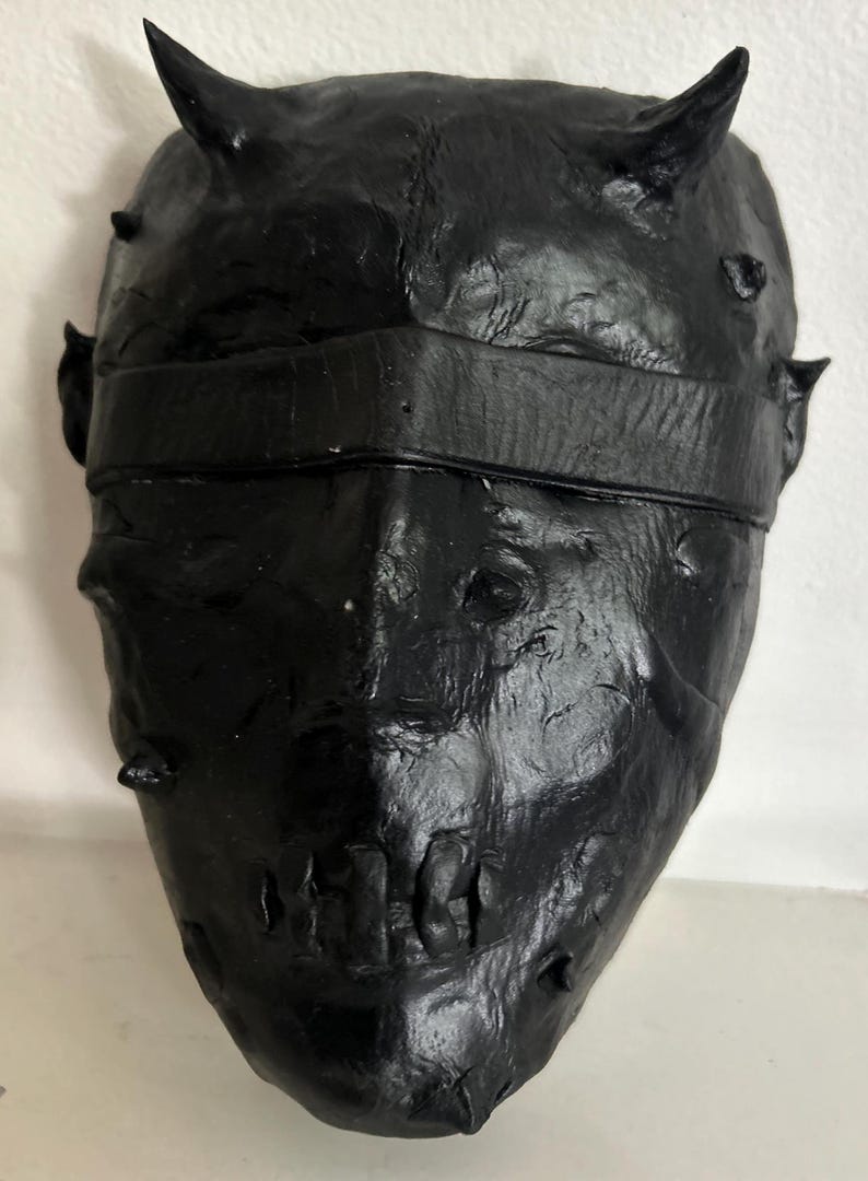 Handcrafted Blind & Silent Devil Mask – Perfect for Shelf Decoration - Etsy