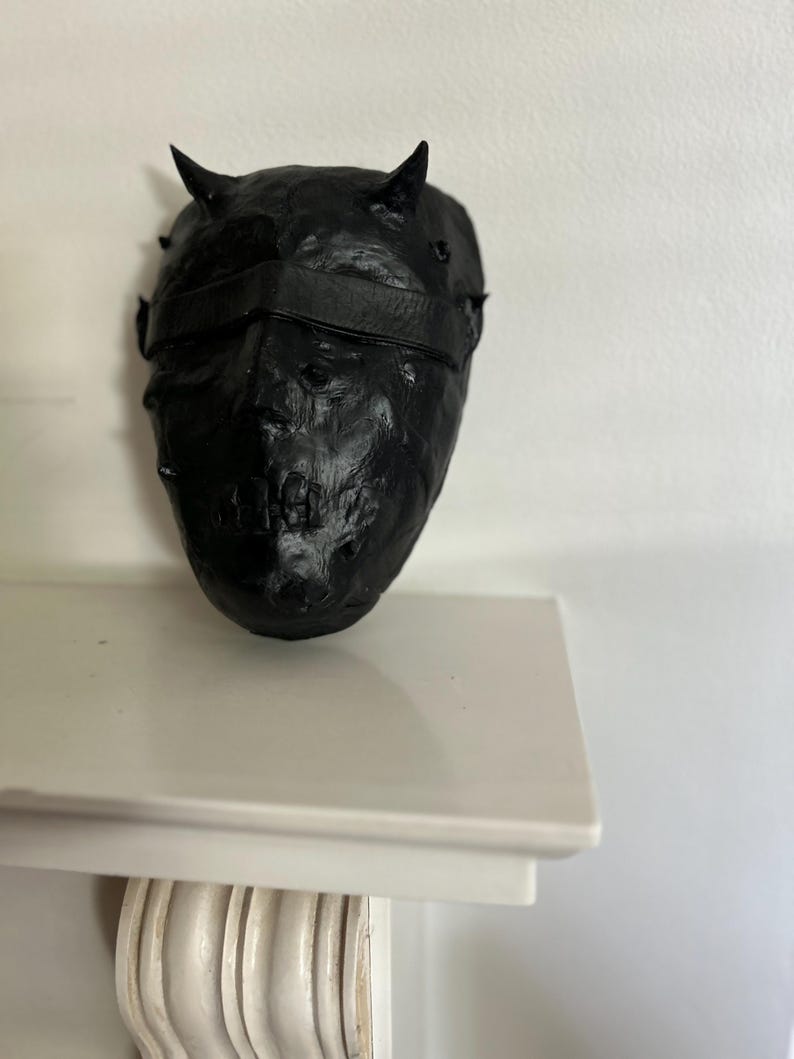 Handcrafted Blind & Silent Devil Mask – Perfect for Shelf Decoration - Etsy
