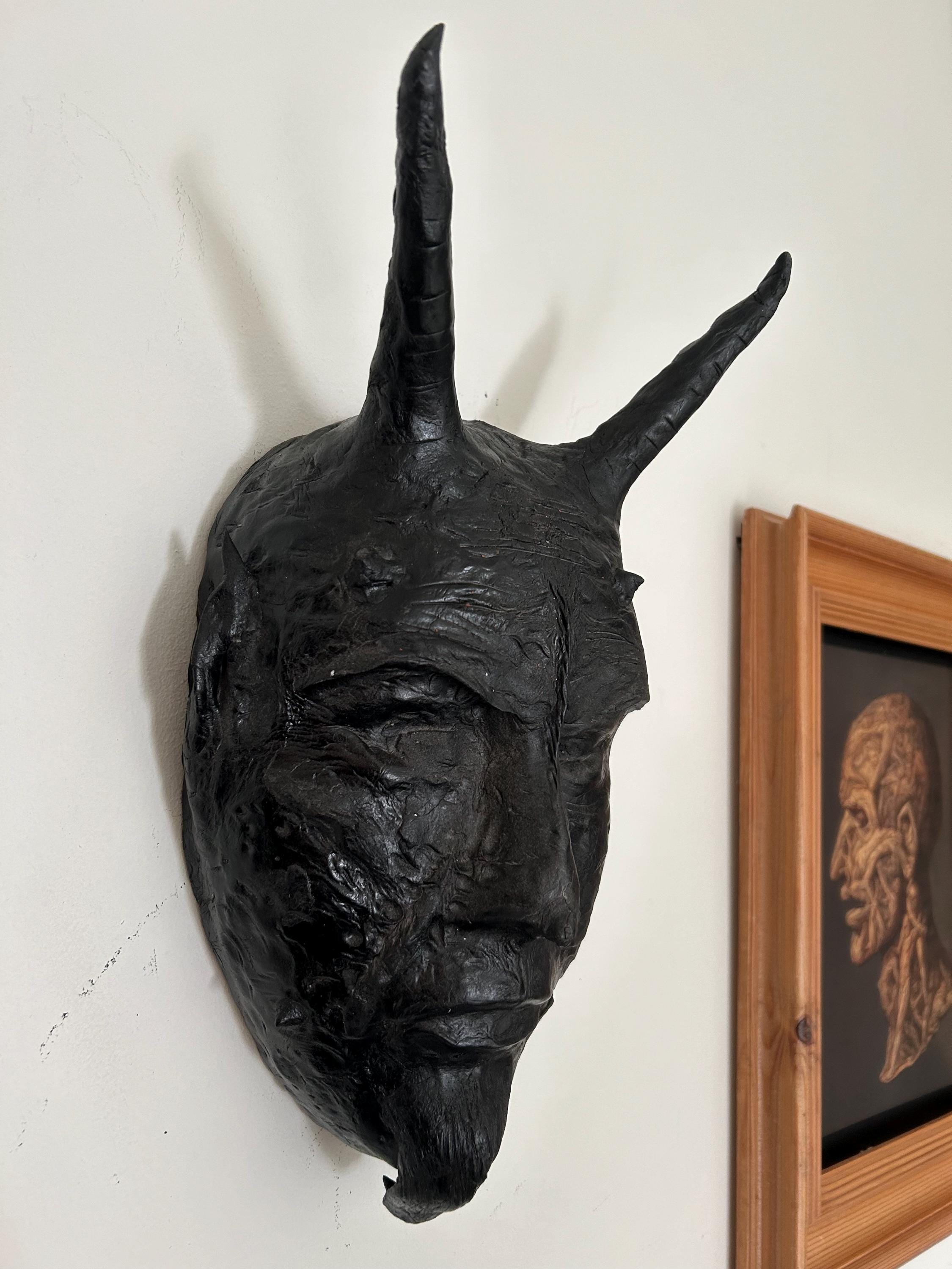 Occult Devil Stone Mask – Perfect for Wall Decoration - Etsy