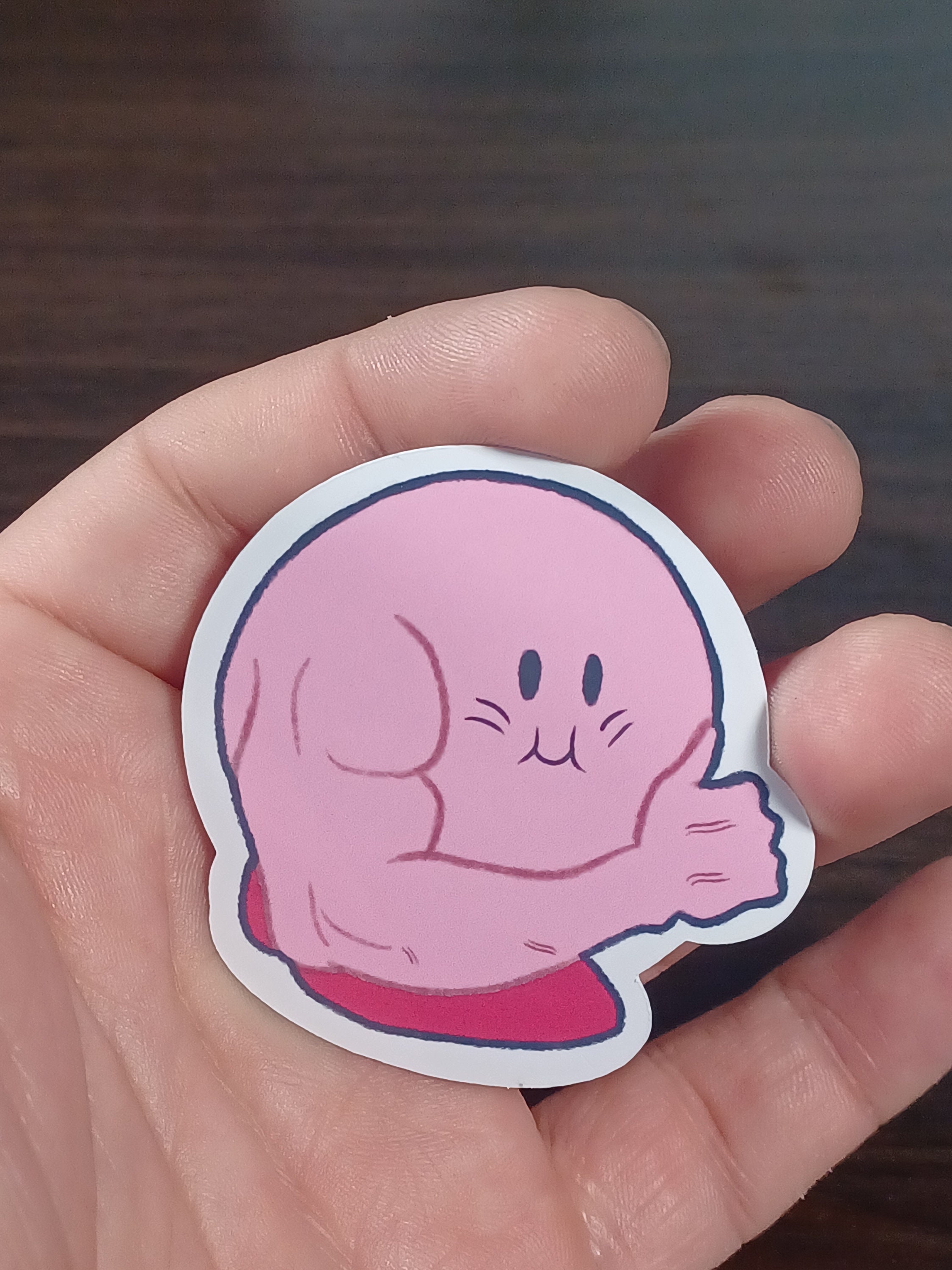 Thumbs up Puffball Sticker Water Resistant Glossy Paper - Etsy