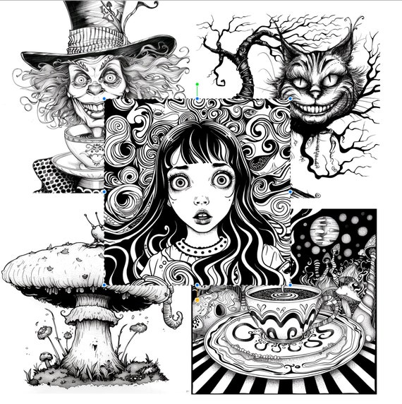 Alice In Wonderland Coloring Page Tim Burton
