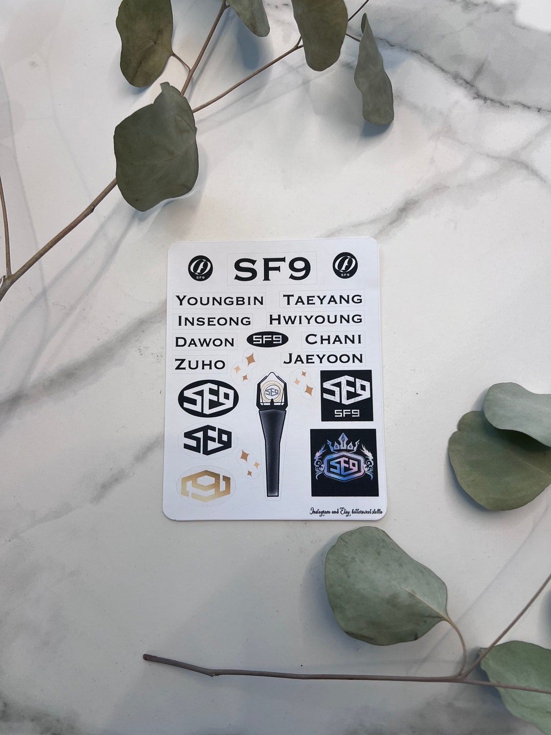 SF9 Kpop Sticker Sheet 1 Sheet, Matte or Vinyl, Bullet Journals ...