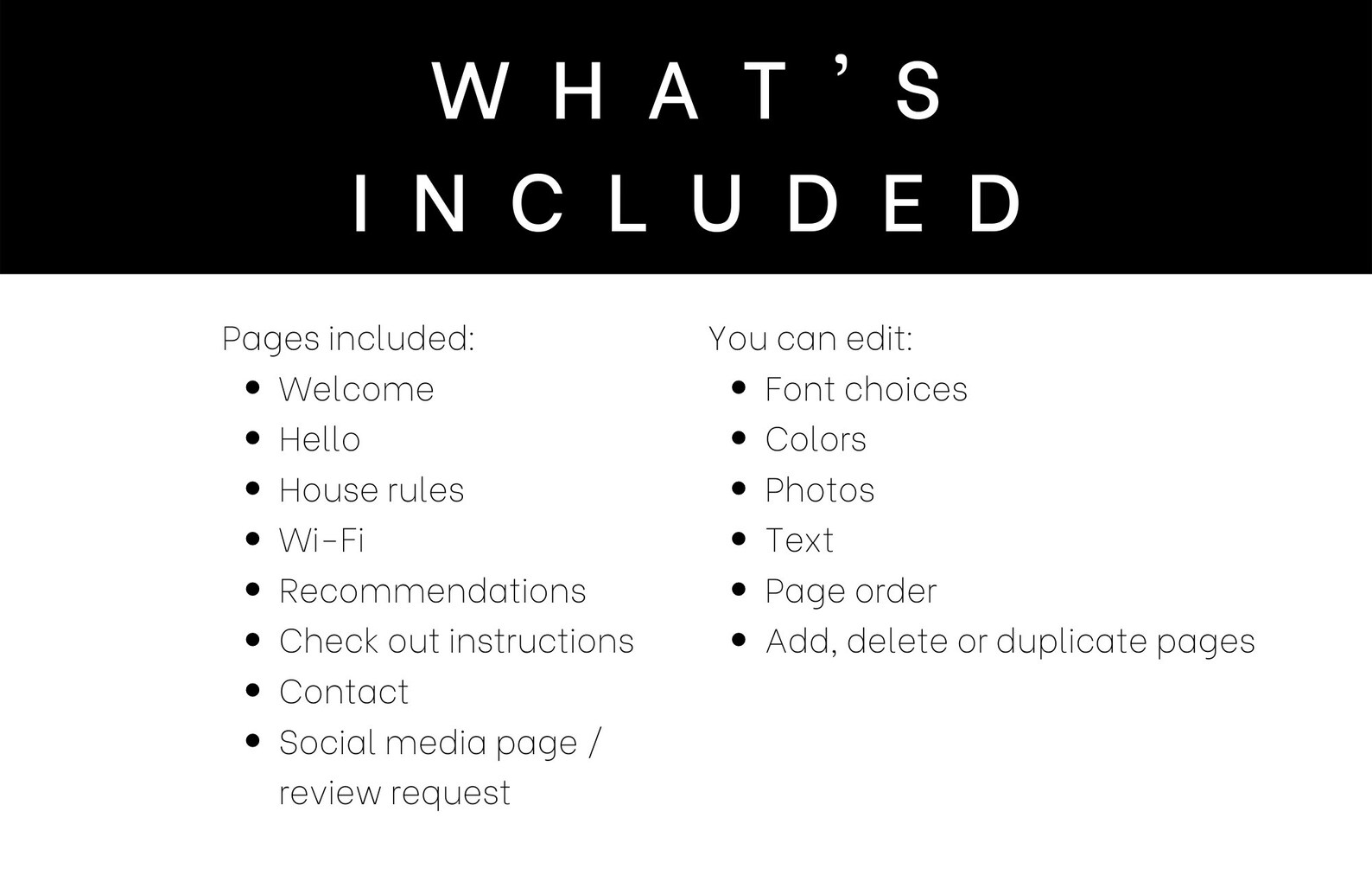 Welcome Book Template | Canva Template | Airbnb | Home Rental Guidebook ...