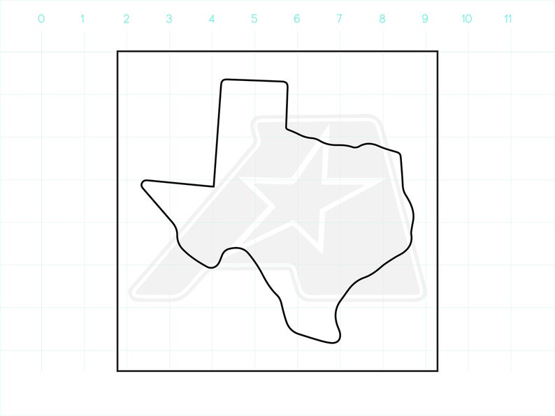 Texas Template - Router Template - Clear Acrylic Template - Acrylic ...