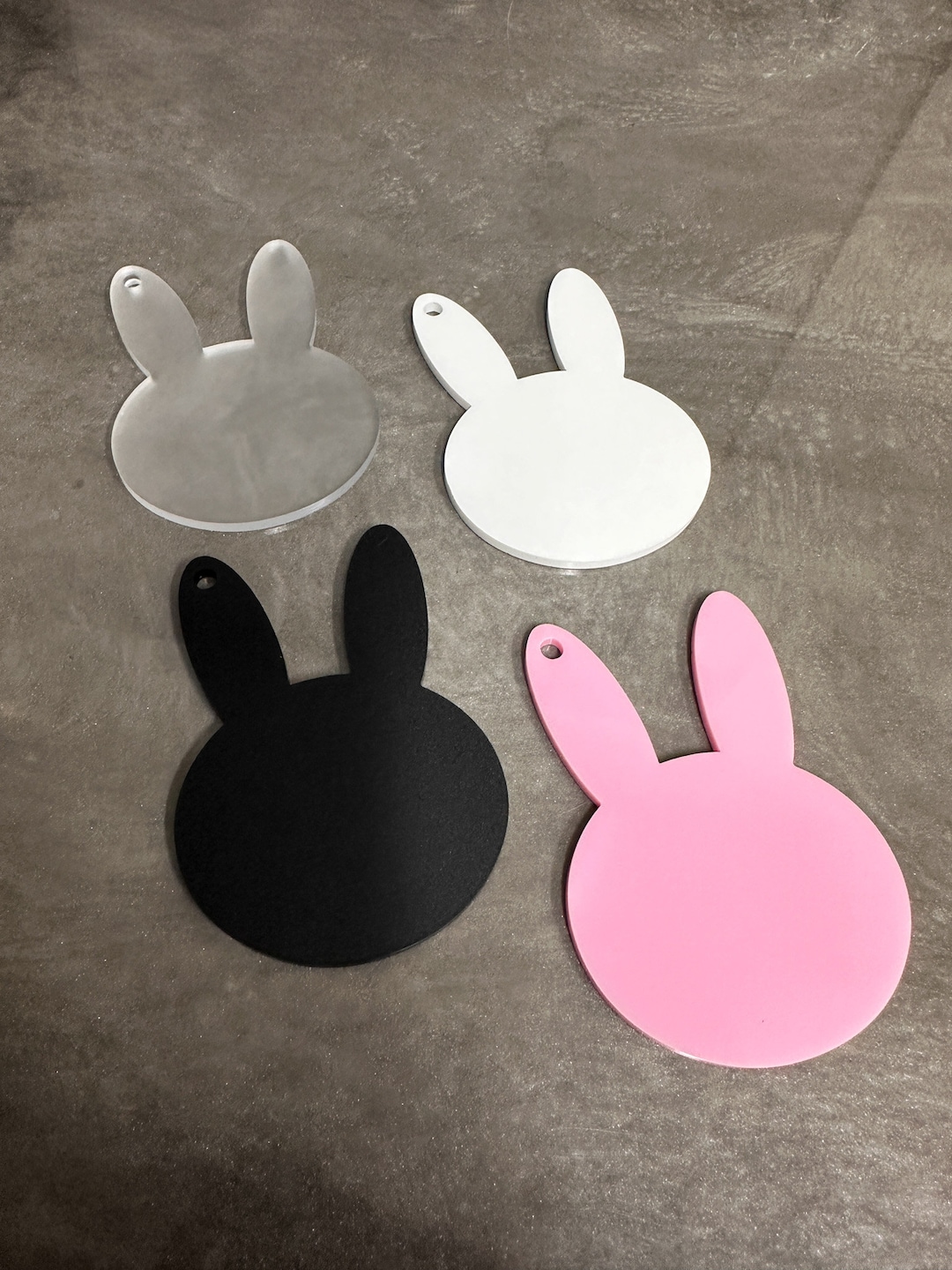 BLANK Acrylic Bunny Tags - Acrylic Bunny Place Cards - Bunny Tags - DIY ...