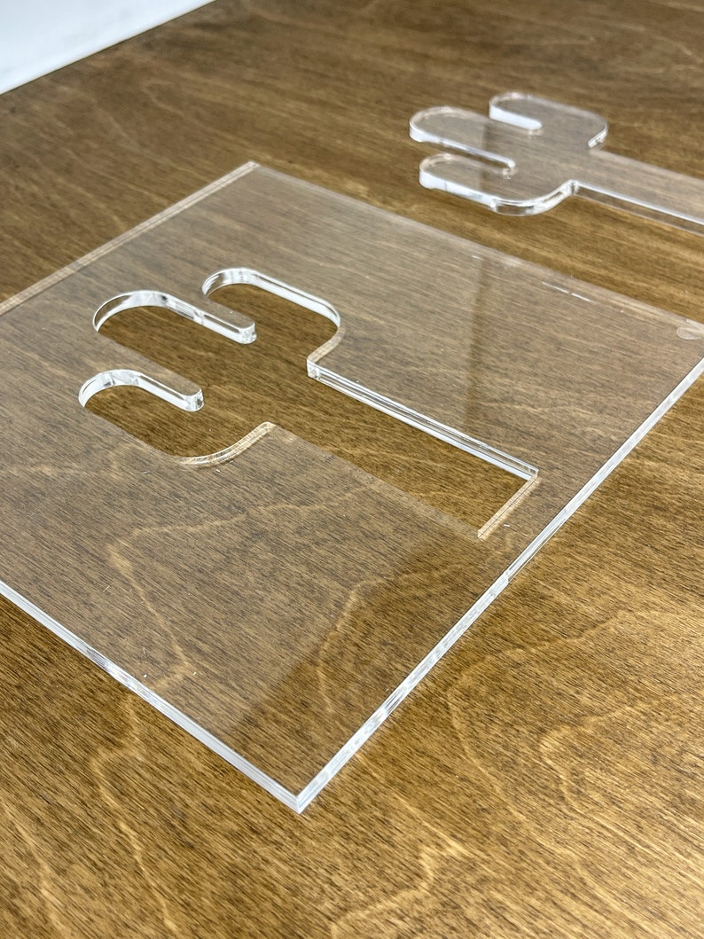 Cactus Template Router Template Clear Acrylic Template Etsy