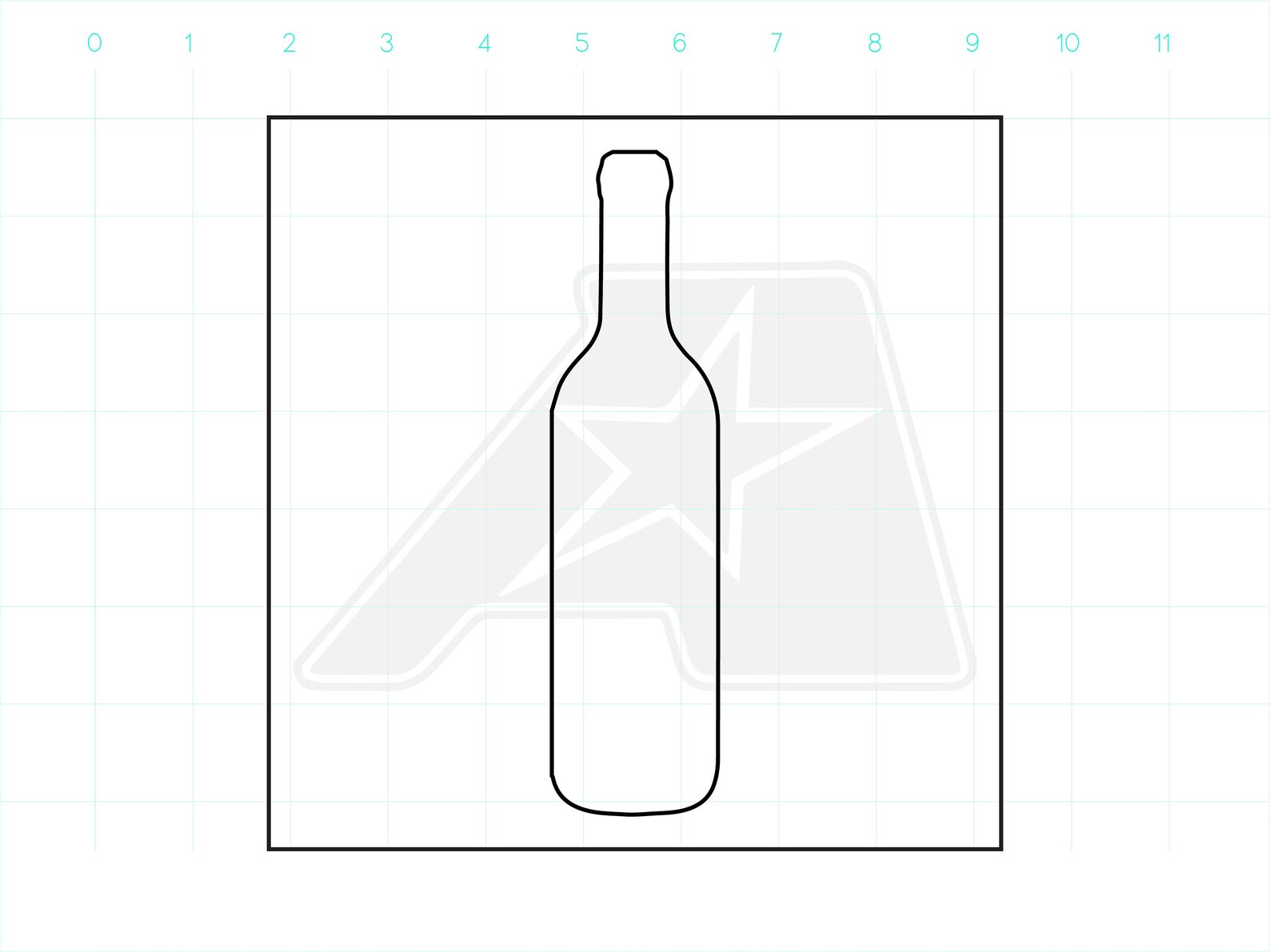Wine Bottle Template - Router Template - Clear Acrylic Template ...