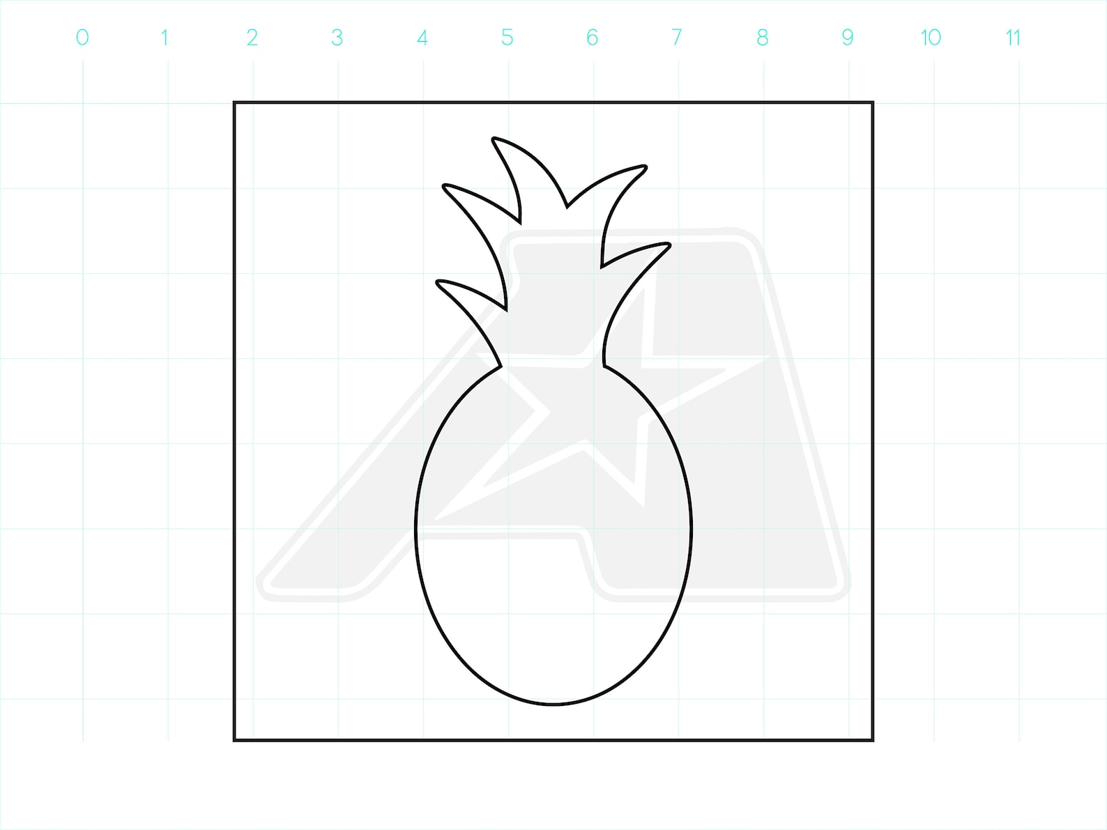 Pineapple Template - Router Template - Clear Acrylic Template - Acrylic ...