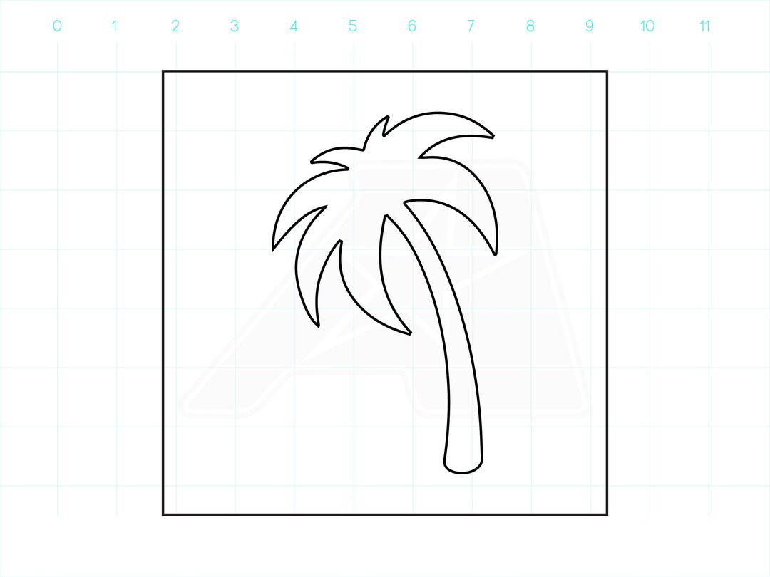 Palm Tree Inlay Template: Clear Acrylic Router Guide (7.5" X 7.5") - Etsy