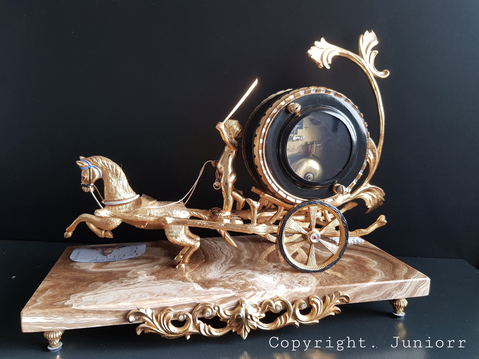 Antique Bronze Clock FHS - Etsy