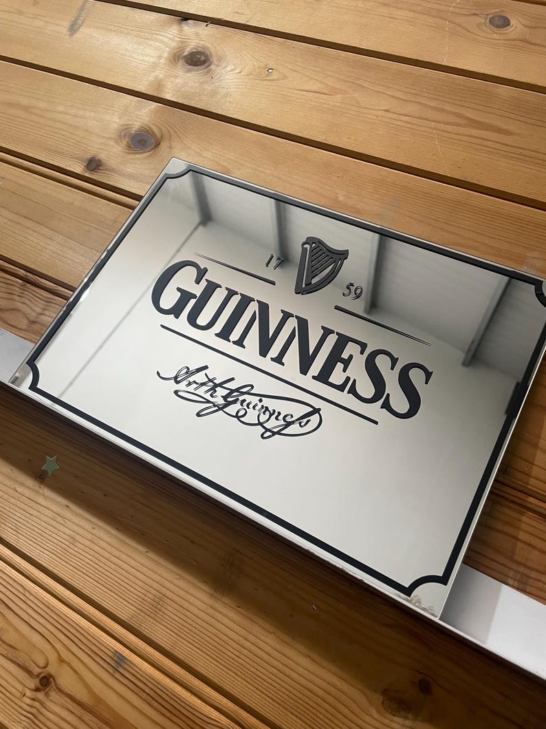 A4 Size Acrylic Guinness Mirror Irish Bar Pub Pints Vintage Retro - Etsy