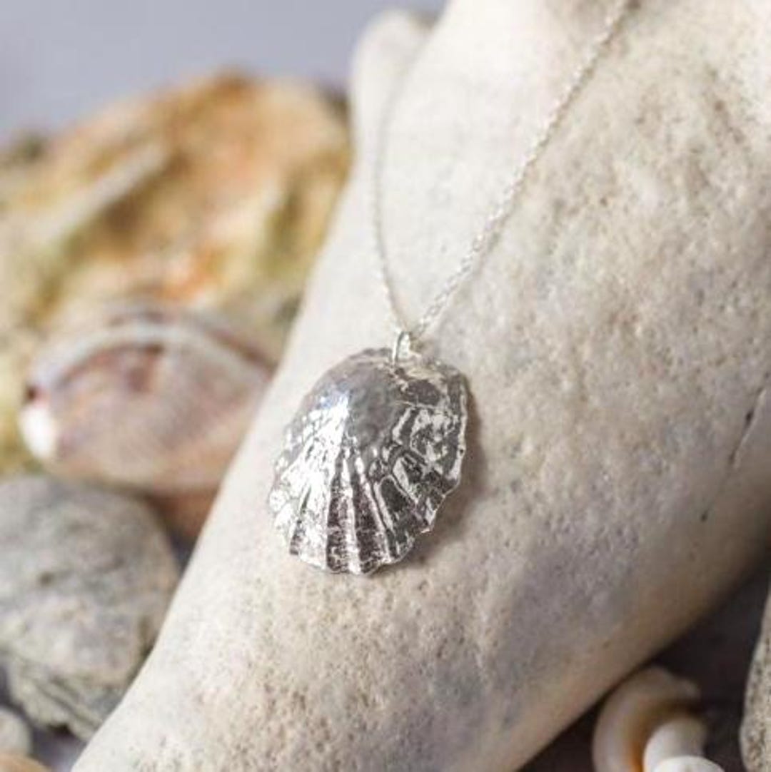 Silver Shell Pendant Necklace, Statement Limpet, Nature Lover Gift ...