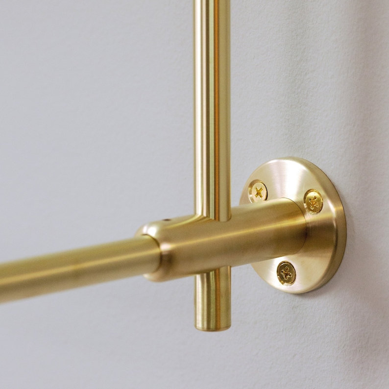 Brass Wall Flange | Custom Shelf Fitting | Made to Order Full Shelving ...