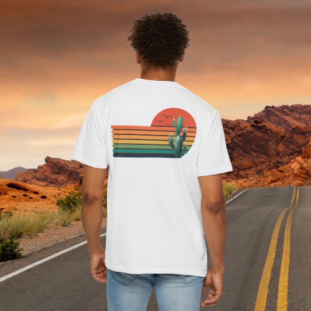 Vintage 70 Desert T-shirt, Rising Sun Shirt, Cactus Tee, Classic Rock ...