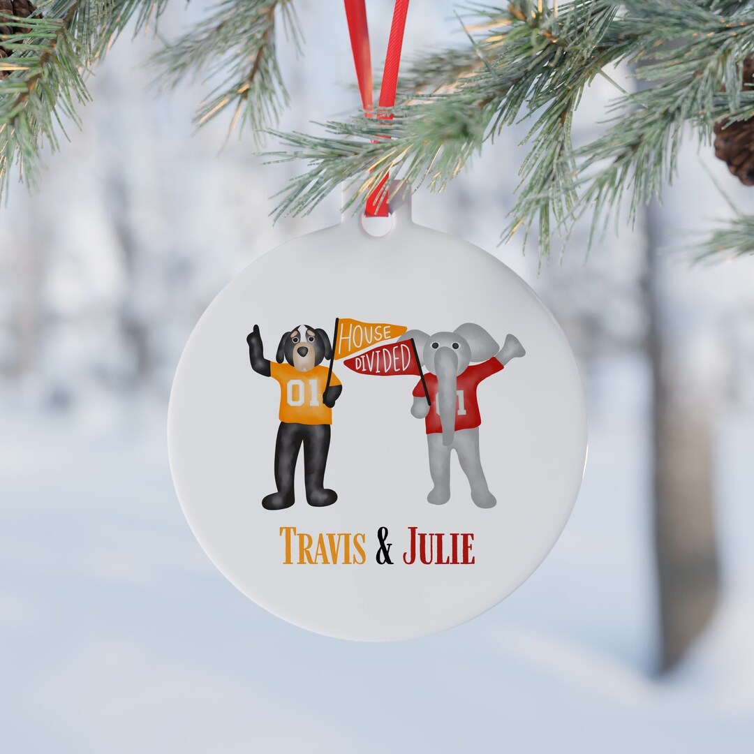 Personalized House Divided Tennessee Volunteers & Alabama Christmas ...