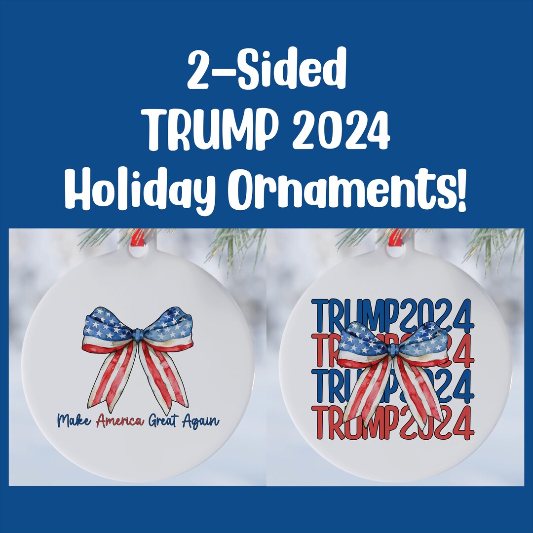 Trump 2024 Christmas Ornament MAGA Gift Donald Trump JD Vance Make ...
