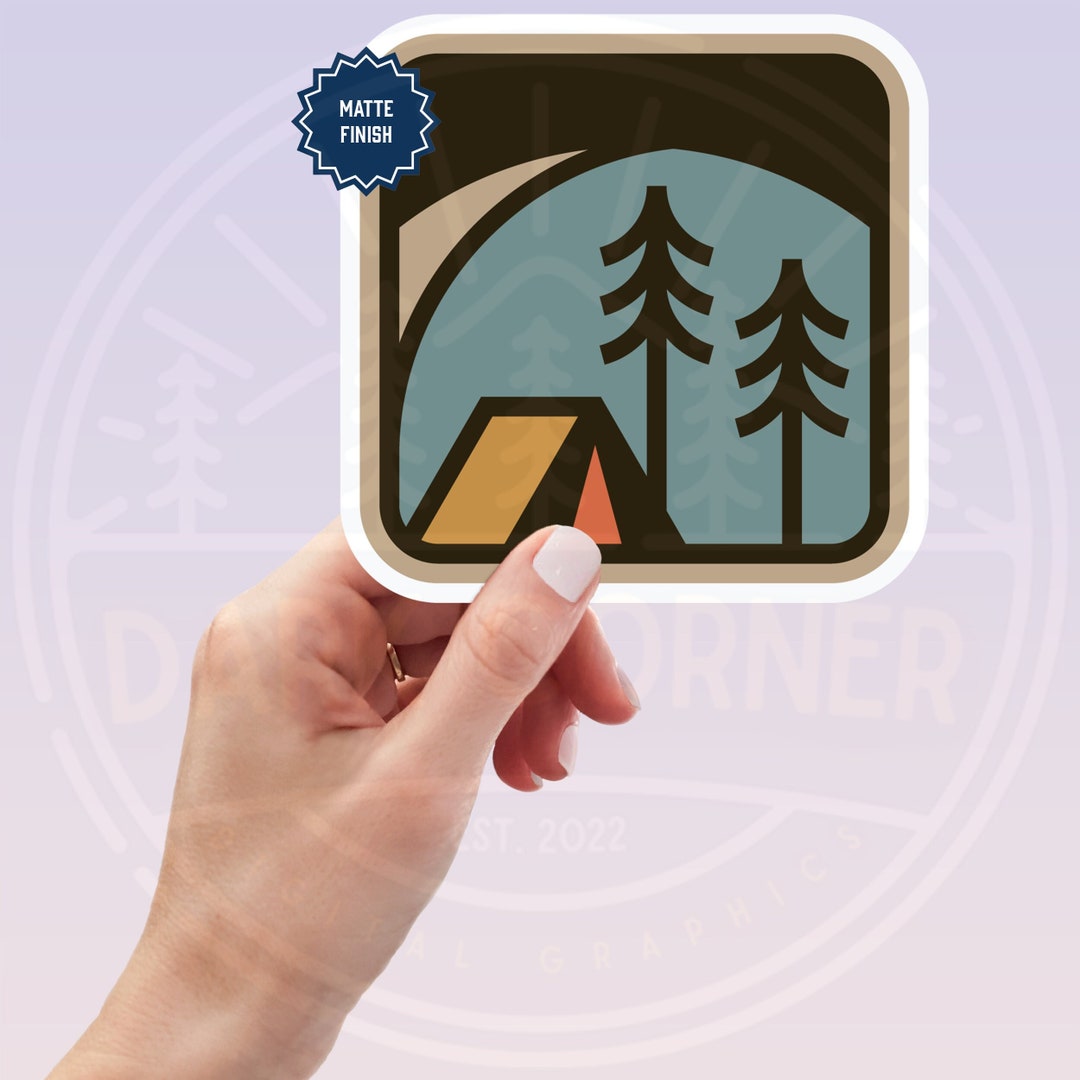 3 Matte Sticker Mountain Decal Camping Gear Outdoor Sticker Water ...