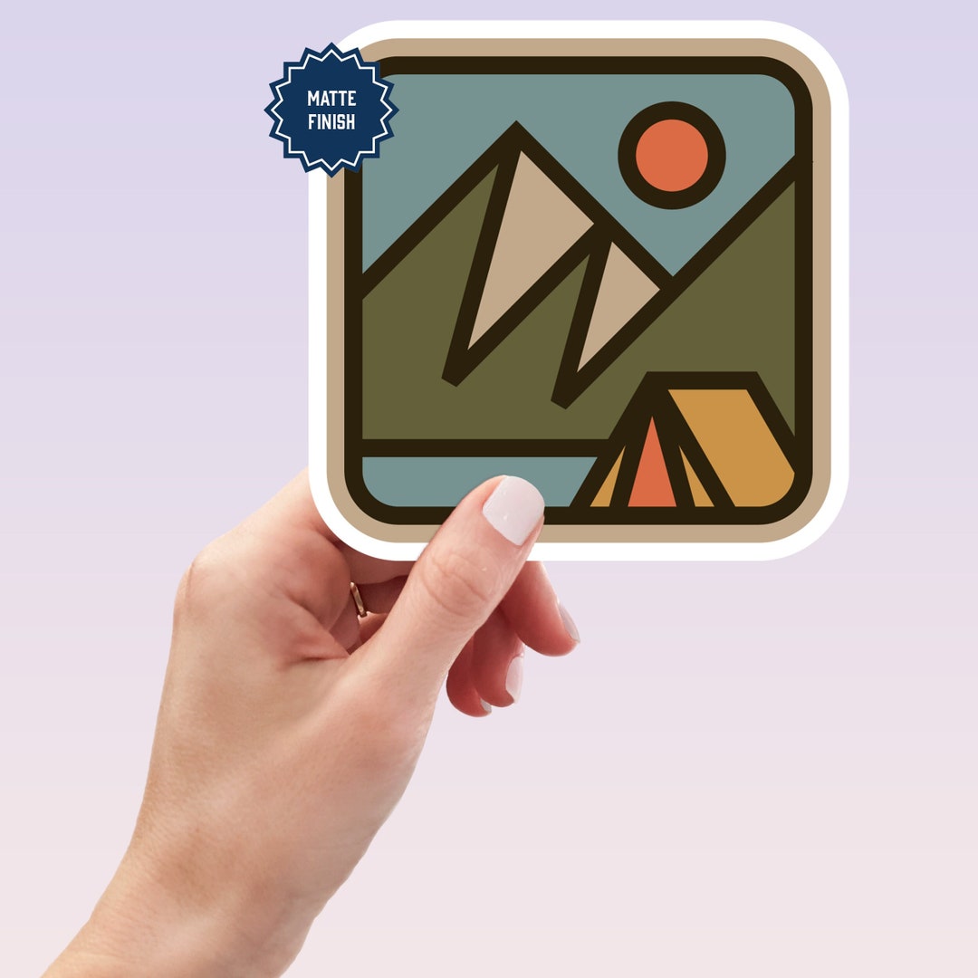 3 Matte Sticker Mountain Decal Camping Gear Outdoor Sticker Water ...