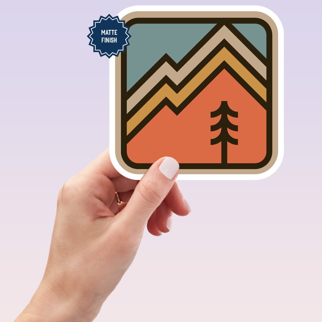3 Matte Sticker Mountain Decal Camping Gear Outdoor Sticker Water ...