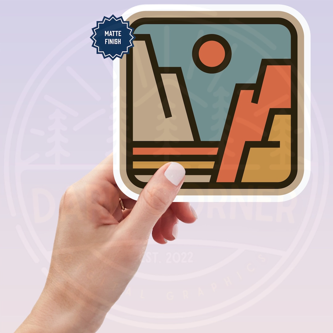 3 Matte Sticker Mountain Decal Camping Gear Outdoor Sticker Water ...