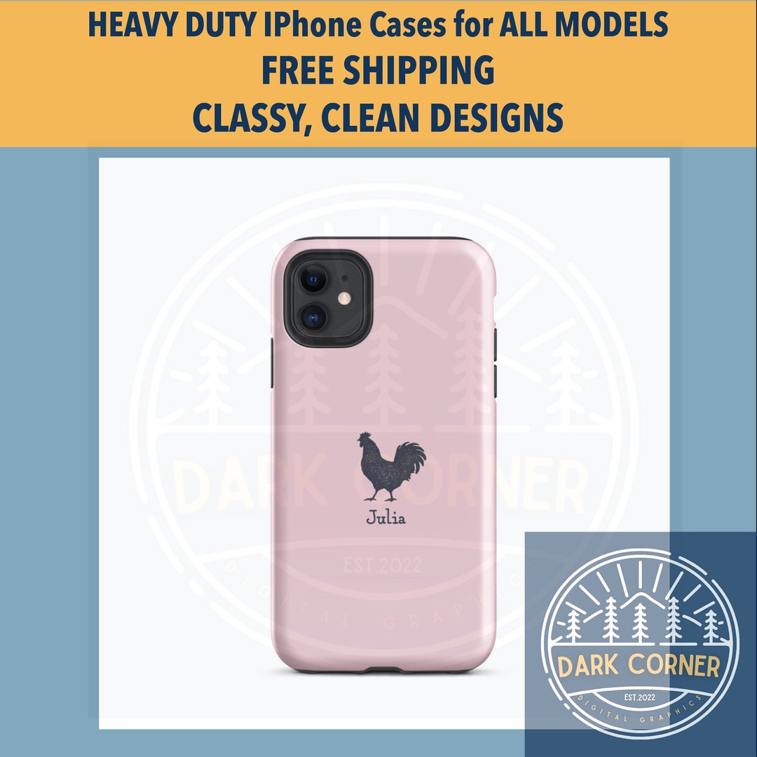Personalized Simple Chicken Sketch iPhone Case Farm Couture Device ...