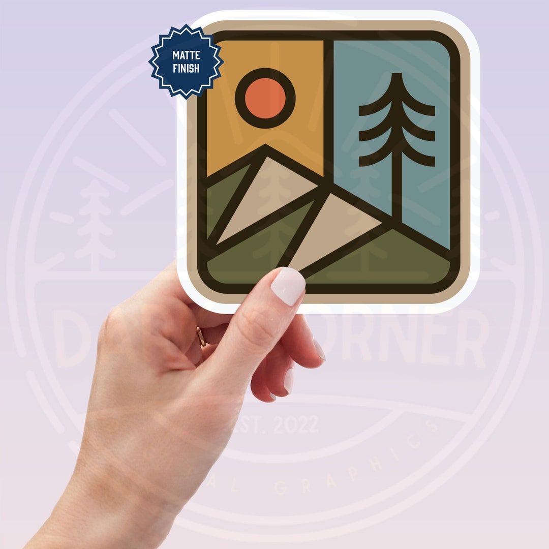 3 Matte Sticker Mountain Decal Camping Gear Outdoor Sticker Water ...