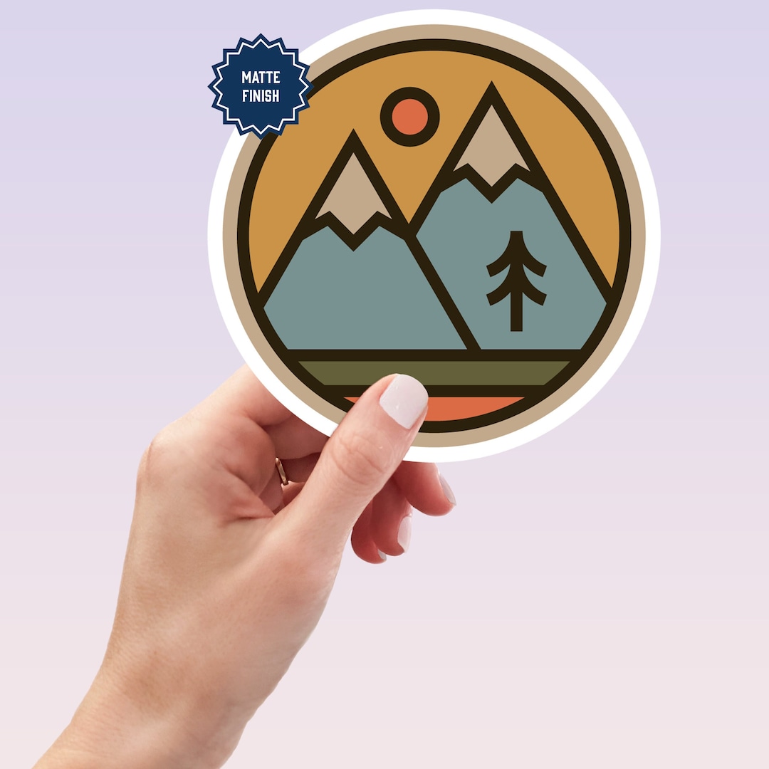 3 Matte Sticker Mountain Decal Camping Gear Outdoor Sticker Water ...