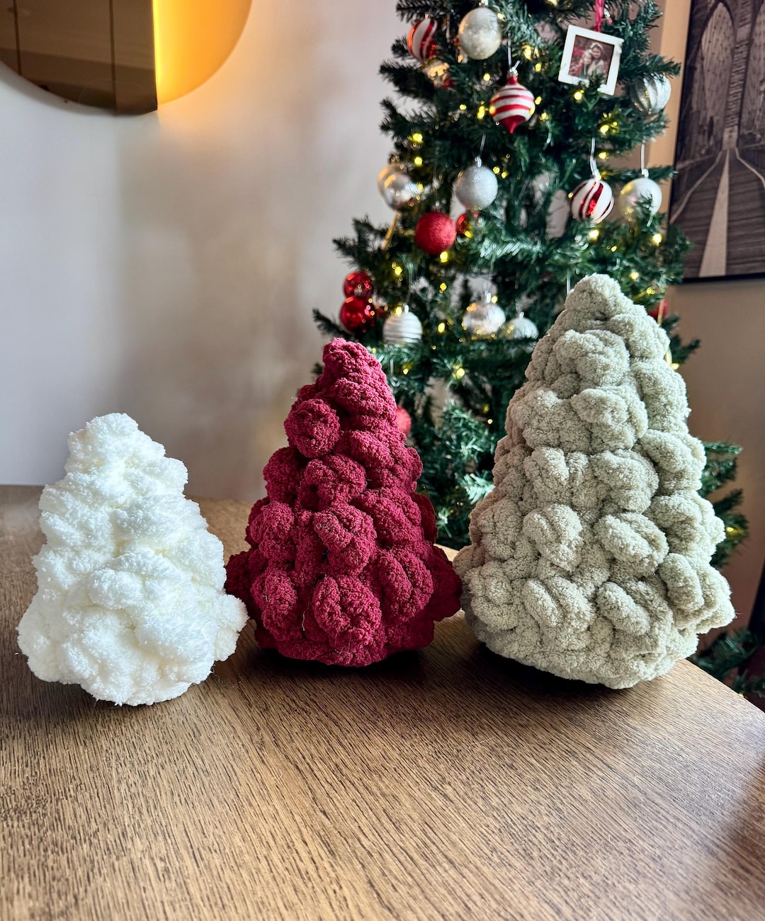 Knitted Christmas Trees | Chunky Knit Christmas Trees | Holiday ...