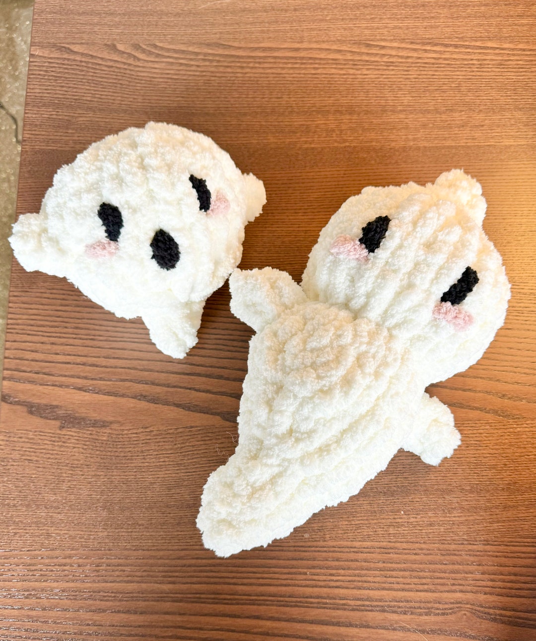 Chunky Knit Ghost Stuffies | Halloween Stuffed Animals | Hand Knit ...