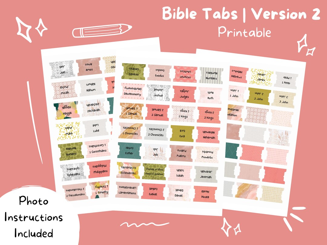 JW Printable Bible Tabs Version 2 Digital Instant Download - Etsy