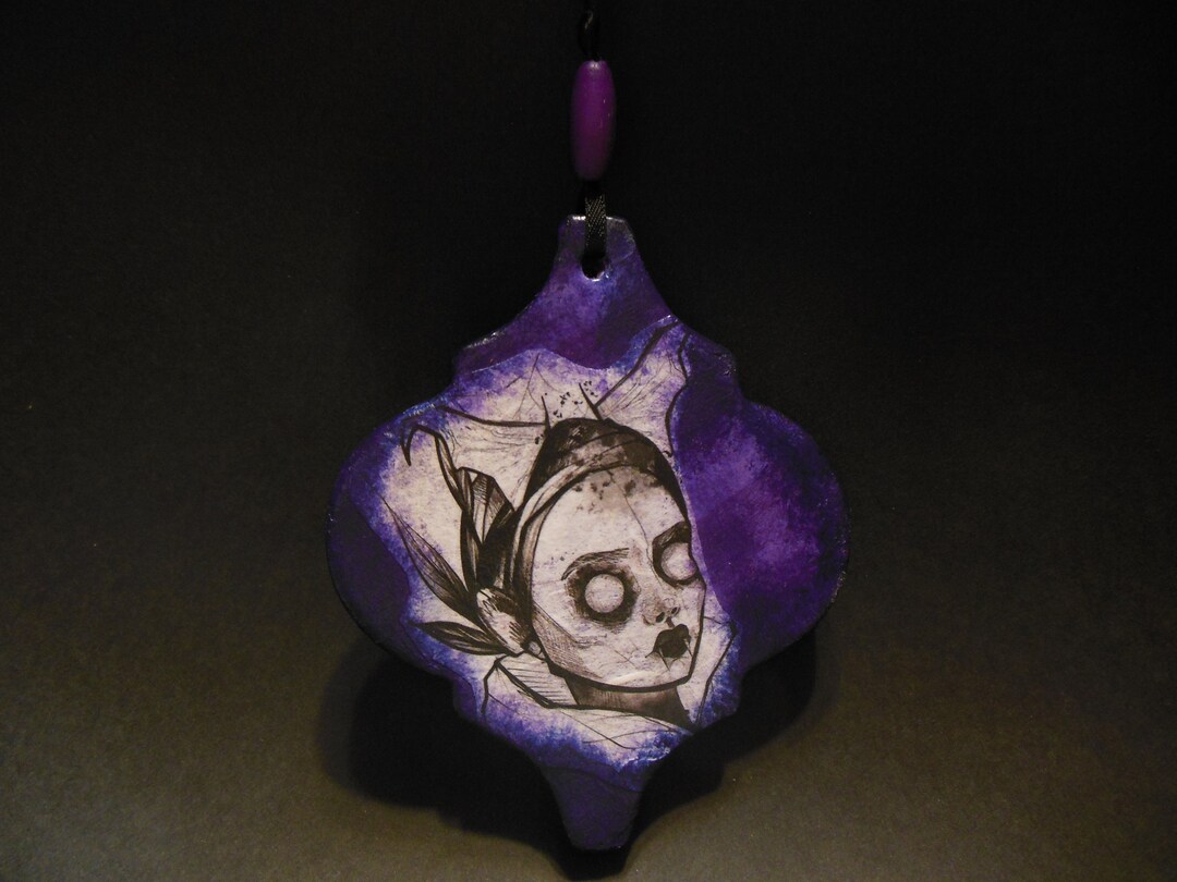 Vampire Purple Ornament Ceramic Mixed Media - Etsy